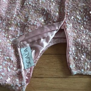 Scala | Tops | Nwt Pink Sequined Top | Poshmark